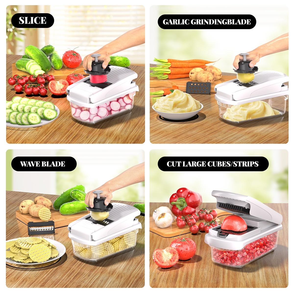 Multi-function Vegetable Chopper Kitchen, 15-in-one – Mulla Mall